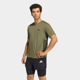 T-Shirt adidas Performance "WE BAS 3S T", Herren, Gr. L, olive strata, schwarz, Obermaterial: 100% Polyester, Rundhals, Shirts T-Shirt