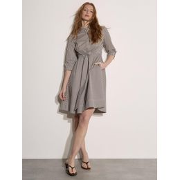 Minikleid Apricot "Minikleid", Damen, Gr. S (36), N-Gr, braun, gewebt, Obermaterial: 95% Baumwolle CO. 5% Elasthan EL., gestreift, normal, Manschetten, Kleider Minikleid, mit seitlichen Streifen