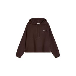 Marc O'Polo Sweatshirt MARC O'POLO DENIM "aus softem French Terry", Damen, Gr. L, burnt aubergine, Obermaterial: 100% Baumwolle, unifarben, oversize, doppelte B&uuml;ndchen, Sweatshirts Sweatshirt