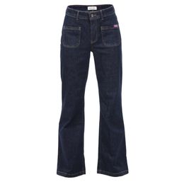 Bootcut-Jeans SURI FREY "Regular Jeans SFY Freyday", Damen, Gr. L, EURO, blau (raw 531), Obermaterial: 91% Baumwolle CO. 6% Elastomultiester ELE. 3% Elasthan EL., Jeans