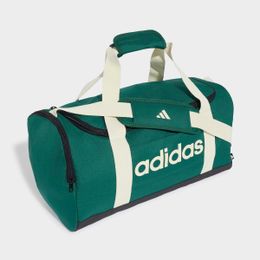 Sporttasche adidas Performance "LINEAR DUFFEL S", Gr. B/H/T: 45cm x 20cm x 23cm, collegiate gr&uuml;n, ivory, Polyester, Taschen Sporttasche