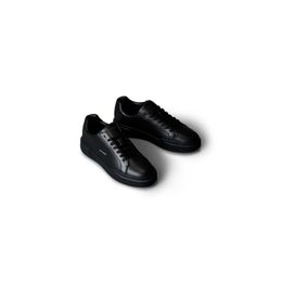 Sneaker Calvin Klein Jeans "CHUNKY CUPSOLE LACEUP LTH", Herren, Gr. 41, schwarz, Leder, Lederimitat, unifarben, Basic, Schuhe Sneaker, Freizeitschuh, Halbschuh, Schn&uuml;rer mit CK-Logopr&auml;gung