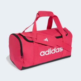 Sporttasche adidas Performance "LINEAR DUFFEL S", Gr. B/H/T: 45cm x 20cm x 23cm, power pink, wei&szlig;, Polyester, Taschen Sporttasche