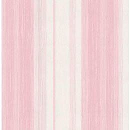 Vliestapete Art for the home "Streifen", rosa (rosa, wei&szlig;), B:0,52m L:10m, Vlies, Tapeten, Rosa/Weiss - 10m x 53 cm