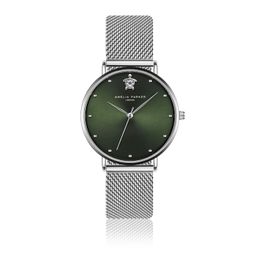 Quarzuhr AMELIA PARKER "AG1-B018S", silber, Armbanduhren, Damen, Quarzuhr