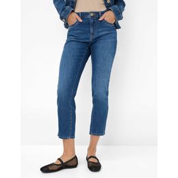 5-Pocket-Jeans Brax "Style MARY S", Damen, Gr. 40, Normalgr&ouml;&szlig;en, grau (stein), Denim/Jeans, 75% Baumwolle, 17% Polyester, 5% Elastomultiester, 3% Elasthan, Jeans 5-Pocket-Jeans