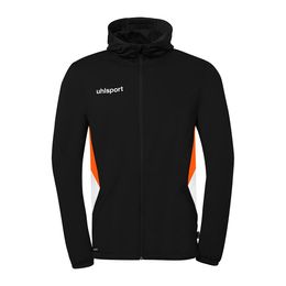 Trainingsjacke Uhlsport "Trainingsjacke Equipe 29 Multi Hood", Herren, Gr. 4XL, schwarz (schwarz, wei&szlig;, fluo orange), Obermaterial: 100% Polyester Pol. recyc.., Jacken Trainingsjacke