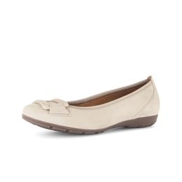 Ballerina Gabor "Sportliche Ballerina", Damen, Gr. 37,5, beige, Schuhe Ballerina