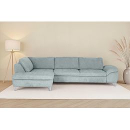 Ecksofa DIE PLANBAR "MP-IN14007, Breite 306 & 318 cm w&auml;hlbar", famosa ocean, B:306cm H:84cm T:197cm, 100% Polyester, Sofas, Ecksofa, wahlweise mit Bettfunktion und verstellbaren Kopfst&uuml;tzen