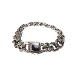 Edelstahlkette Urban Classics "Urban Classics Unisex Monumental Basic Bracelet", silber, Halsketten, Damen, onesize, Zink, Edelstahlkette