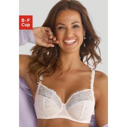 B&uuml;gel-BH Nuance, Damen, Gr. 100, Cup D, lila (puder, flieder), Spitze, Obermaterial: 82% Polyamid, 12% Elasthan, 6% Polyester, BHs B&uuml;gel-BH, aus zarter, blumiger Jacquardspitze &ndash; auch ideal f&uuml;r gro&szlig;e Gr&ouml;&szlig;en