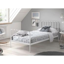Jugendbett Vipack "Alice, Bettgestell Metall, pulverbeschichtet, in zeitlosem Design", wei&szlig;, B:94cm H:91cm L:205cm, Betten, Jugendbett, Metallbett inkl. Lattenrost, stabil und standfest