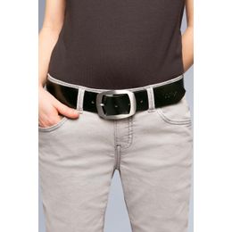 Lederg&uuml;rtel SOCCX, Damen, Gr. 80, schwarz, Leder, unifarben, G&uuml;rtel Lederg&uuml;rtel, mit allergikerfreundlicher Dornschlie&szlig;e