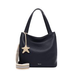 Shopper Tamaris "Shopper TAS Kea", Damen, Gr. B/H/T: 37cm x 32cm x 16cm 0, blau (blau 500), Polyurethan, Taschen Shopper