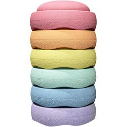 Balancetrainer Stapelstein "Stapelstein Original Mini rainbow pastel", bunt (rainbow pastel), Balancetrainer, Kinder, B/H/L: 6cm &Oslash; 13,5cm, Polypropylen, H:6cm &Oslash;:13,5cm