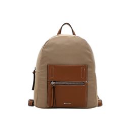 Rucksack Tamaris "Rucksack TAS Fabrizia", Damen, Gr. B/H/T: 29cm x 34cm x 13cm, beige (sand 420), Polyester, Rucks&auml;cke Rucksack