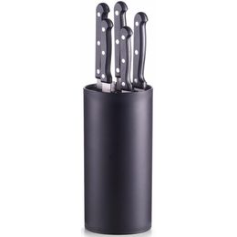 Messerblock zeller PRESENT, schwarz, H:22cm &Oslash;:11cm, Messerbl&ouml;cke, Messerblock, Borsten-Einsatz