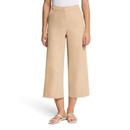 Leinenhose Betty Barclay "Damen unifarben", Damen, Gr. 34, Normalgr&ouml;&szlig;en, beige, Leinenmischung, Obermaterial: 55% Leinen, 45% Viskose, relaxed fit 3/4-L&auml;nge, Hosen, Material