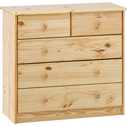 M&ouml;bilia Schubkastenkommode M&Ouml;BILIA "Chur", beige (natur), B:81cm H:75cm T:35cm, Massivholz, Sideboards, Schubladenkommode