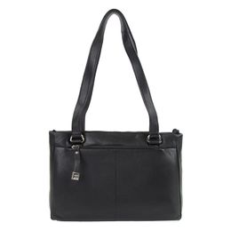 Emily & Noah Shopper EMILY & NOAH "Shopper Maestro", Damen, Gr. B/H/T: 32cm x 21cm x 9cm 0, schwarz (schwarz 100), Leder, Taschen Shopper