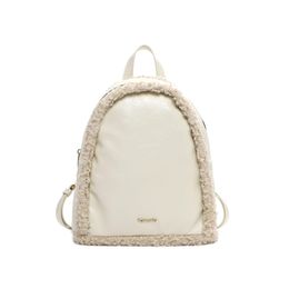 Rucksack Tamaris "Rucksack TAS Gitta", Damen, Gr. B/H/T: 24cm x 29cm x 14cm, beige (beige 400), Obermaterial: 60% Polyurethan PU. 40% Polyester PES., Rucks&auml;cke Rucksack