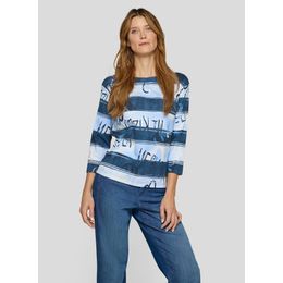 Sweatshirt Rabe, Damen, Gr. 40, pastellblau, Jersey, Obermaterial: 100% Baumwolle, bedruckt, regular fit normal, Rundhals, Sweatshirts Sweatshirt, mit Printnd
