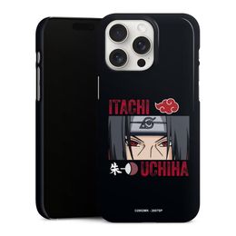 DeinDesign iPhone 15 Pro Max Handy Premium Case Smartphone Handyh&uuml;lle Schutzh&uuml;lle gl&auml;nzend Naruto Shippuden Manga Itachi Uchiha Premium Case