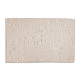 JOOP! Badteppich Repeat, Beige, Sand, Textil, Schriftzug, rechteckig, 45x65 cm, Made in Germany, f&uuml;r Fu&szlig;bodenheizung geeignet, Badtextilien, Badematten