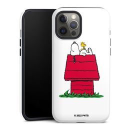 DeinDesign iPhone 12 Pro Max Handy Panzer Handyh&uuml;lle robuste Outdoor H&uuml;lle Schutzh&uuml;lle gl&auml;nzend Snoopy Peanuts Official Licensed Product Tough Case
