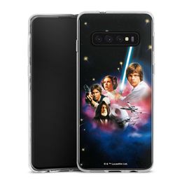 DeinDesign Galaxy S10 Plus Handy Silikon H&uuml;lle Case transparent Handyh&uuml;lle Star Wars Lightsaber Merchandise Silikon Case