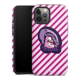 DeinDesign iPhone 12 Pro Max Handy Panzer Handyh&uuml;lle robuste Outdoor H&uuml;lle Schutzh&uuml;lle gl&auml;nzend Disney Grinning Cat Alice In Wonderland Tough Case