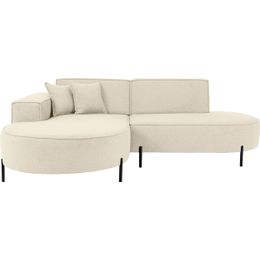 ECKSOFA Hana Loft 3-Sitzer Ecke Links, Boucle, Beige 241/80/168 cm