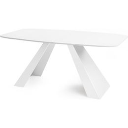 ESSTISCH Monte Wei&szlig; rechteckig ausziehbar, Wei&szlig; 160-200/80/76 cm