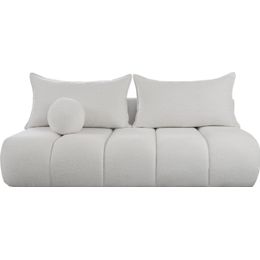 SCHLAFSOFA Milla mit Bettkasten, Creme Wei&szlig; 205/97/85 cm