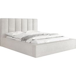 POLSTERBETT Amira mit Bettkasten, Creme Boucle 120x200 cm