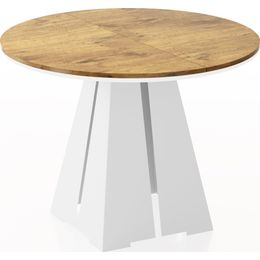 ESSTISCH Kova runder ausziehbarer, Lancelot Eiche 120-200/120/76 cm