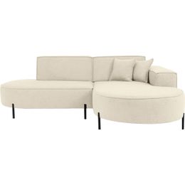 ECKSOFA Hana Loft 3-Sitzer Ecke Rechts, Boucle, Beige 241/80/168 cm