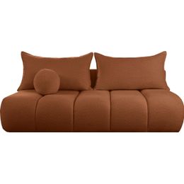 SCHLAFSOFA Milla mit Bettkasten, Terracotta Braun 205/97/85 cm