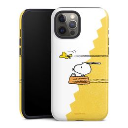 DeinDesign iPhone 12 Pro Max Handy Panzer Handyh&uuml;lle robuste Outdoor H&uuml;lle Schutzh&uuml;lle gl&auml;nzend Snoopy Peanuts Children Tough Case