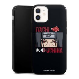 DeinDesign iPhone 12 mini Handy Slim Case extra d&uuml;nn Silikon Handyh&uuml;lle schwarz H&uuml;lle Naruto Shippuden Manga Itachi Uchiha Silikon Slim Case