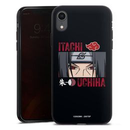 DeinDesign iPhone Xr Handy Silikon H&uuml;lle Case schwarz Handyh&uuml;lle Naruto Shippuden Manga Itachi Uchiha