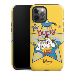 DeinDesign iPhone 12 Pro Max Handy Panzer Handyh&uuml;lle robuste Outdoor H&uuml;lle Schutzh&uuml;lle gl&auml;nzend Donald Duck Disney Official Licensed Product Tough Case
