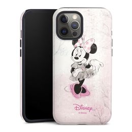 DeinDesign iPhone 12 Pro Max Handy Panzer Handyh&uuml;lle robuste Outdoor H&uuml;lle Schutzh&uuml;lle gl&auml;nzend Vintage Minnie Mouse Disney Tough Case