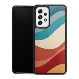 DeinDesign Galaxy A53 5G Handy Gallery Case Handyh&uuml;lle 9H Geh&auml;rtetes Glas R&uuml;ckseite H&uuml;lle Colour Wave Ombre Gallery Case