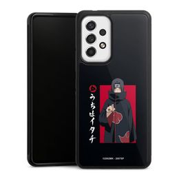 DeinDesign Galaxy A53 5G Handy Gallery Case Handyh&uuml;lle 9H Geh&auml;rtetes Glas R&uuml;ckseite H&uuml;lle Official Licensed Product Naruto Shippuden Itachi Uchiha Gallery Case