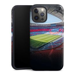 DeinDesign iPhone 12 Pro Max Handy Panzer Handyh&uuml;lle robuste Outdoor H&uuml;lle Schutzh&uuml;lle gl&auml;nzend Fcb Stadium Fc Bayern M&uuml;nchen Tough Case