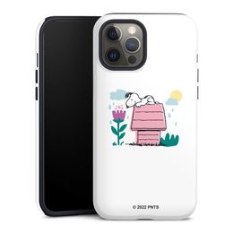 DeinDesign iPhone 12 Pro Max Handy Panzer Handyh&uuml;lle robuste Outdoor H&uuml;lle Schutzh&uuml;lle gl&auml;nzend Snoopy Dog Official Licensed Product Tough Case