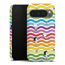 DeinDesign Google Pixel 9 Pro Handy Panzer Handyh&uuml;lle robuste Outdoor H&uuml;lle Schutzh&uuml;lle gl&auml;nzend Snoopy Muster Peanuts Tough Case