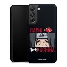 DeinDesign Galaxy S22 Handy Premium Case Smartphone Handyh&uuml;lle Schutzh&uuml;lle gl&auml;nzend Naruto Shippuden Manga Itachi Uchiha Premium Case