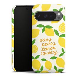 DeinDesign Google Pixel 9 Pro Handy Panzer Handyh&uuml;lle robuste Outdoor H&uuml;lle Schutzh&uuml;lle gl&auml;nzend Spruch Statement Lemon Tough Case
